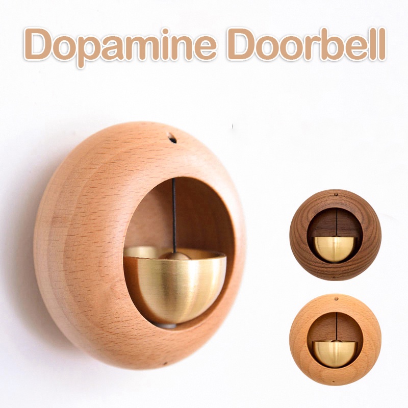 Japanese Style Doorbell Black Walnut Wood Door Bell Wireless Doorbells ...