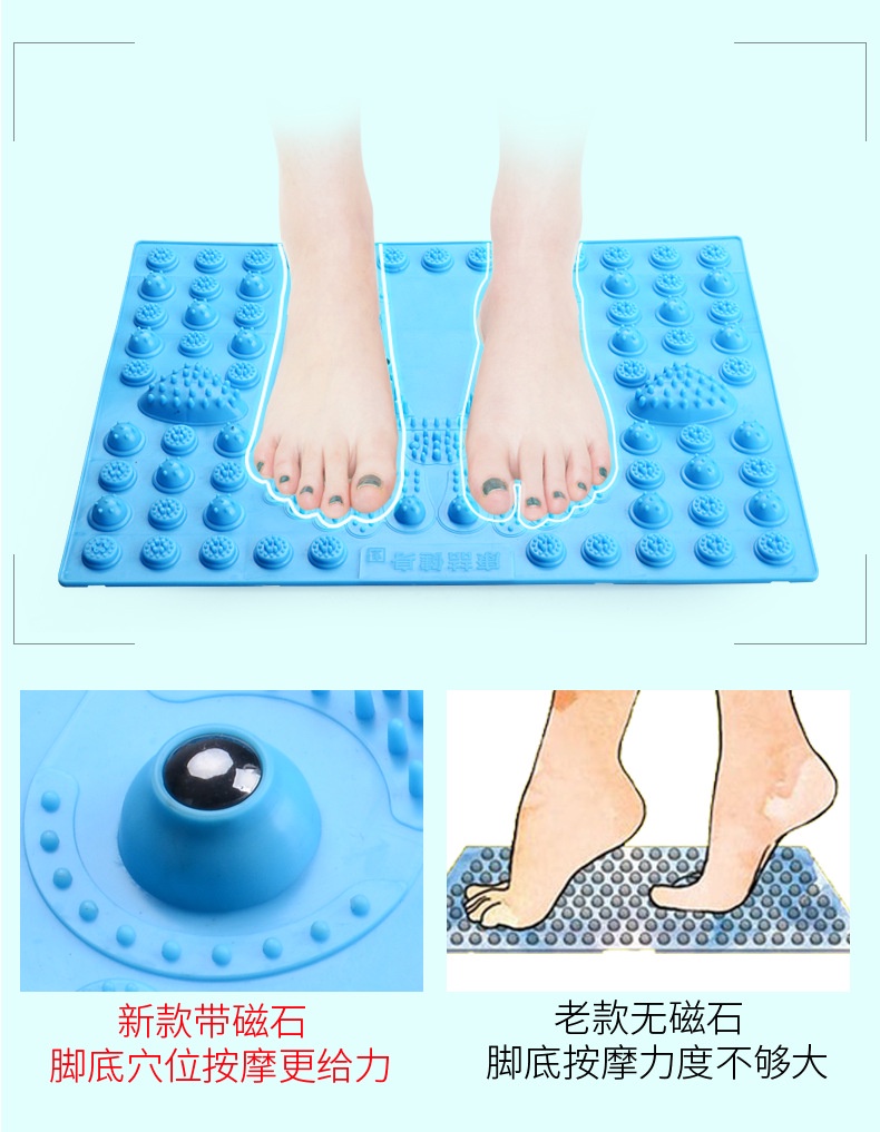 Acupressure Foot Massage Mat Reflexology Healthy Toe Walking Plate ...