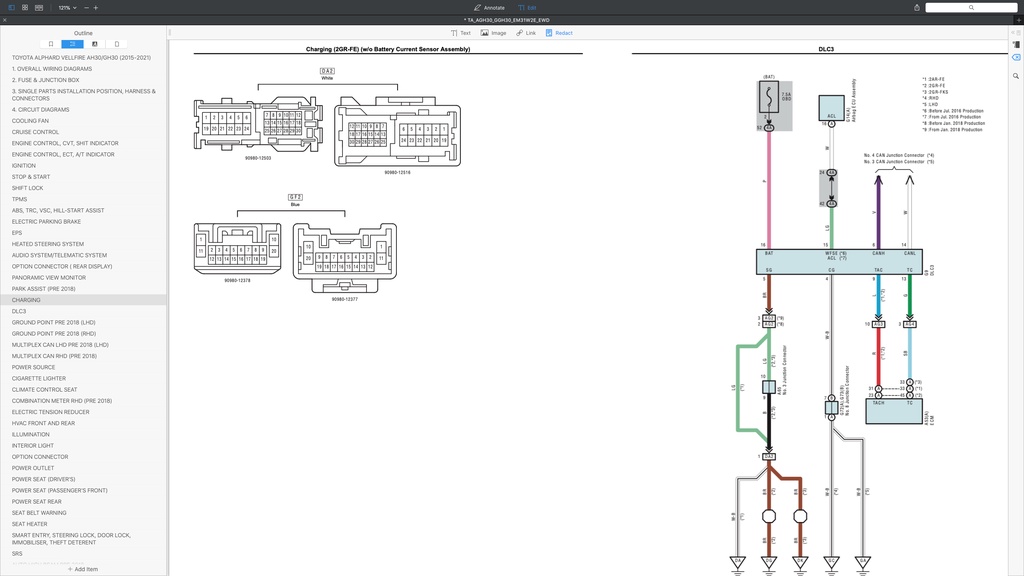 TOYOTA ALPHARD / VELLFIRE AGH30 / GGH30 (2015-2021) WIRING DIAGRAMS ...