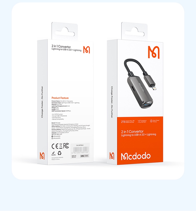【1Yr Warranty】 MCDODO CA 2690 2830 2 in 1 OTG USB Adapter Convertor ...
