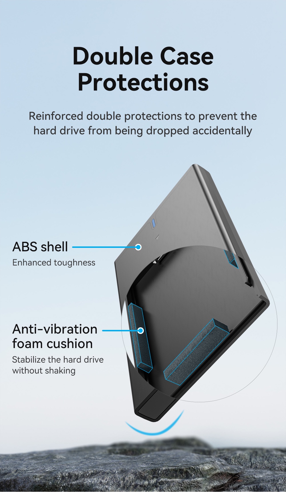 Vention HDD Case 2.5" Hard Drive Enclosure USB 3.0 Type C SATA 5Gbps ...