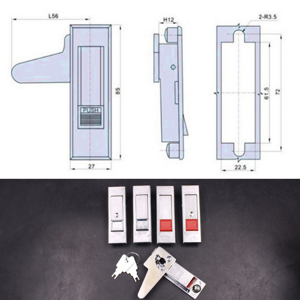 Haitan MS603-3-1R with key,red push button electrical panel lock A-240 ...