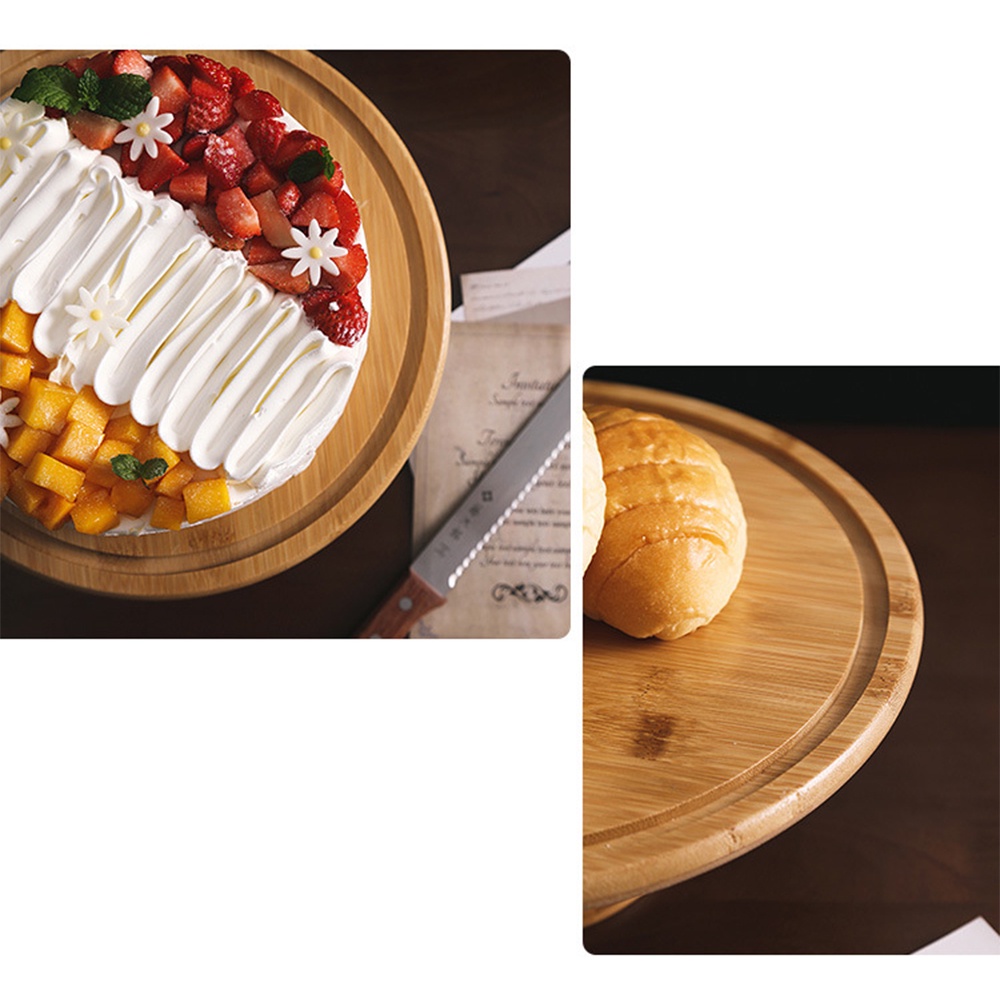 BC Wooden Cake Stand With Glass Cover Premium Quality Bamboo Wood Dome ...