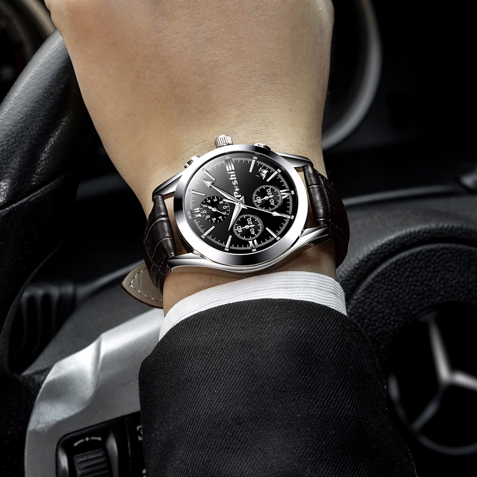 POSHI Jam Tangan Lelaki Original Waterproof Watch Men Quartz Analog ...