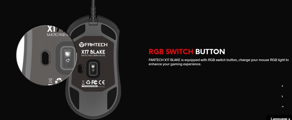 Fantech X17 BLAKE Professional Wired Gaming Mouse 10000DPI 7-Button ...