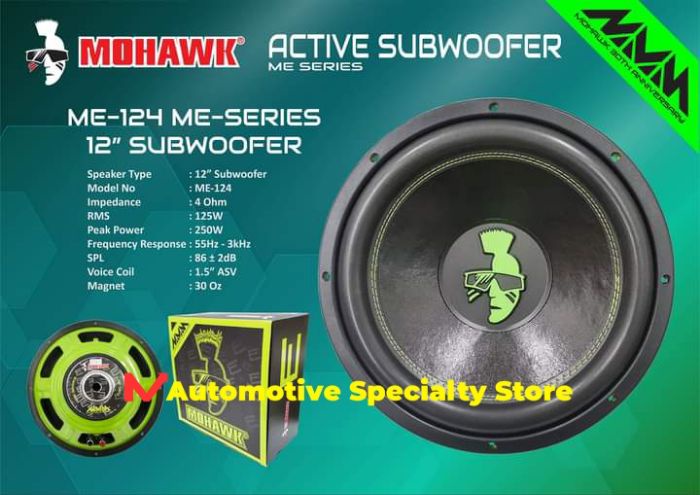 Mohawk Woofer Car Series 12"Inch Single Voice Coil 4Ohm Single Mangnet ...