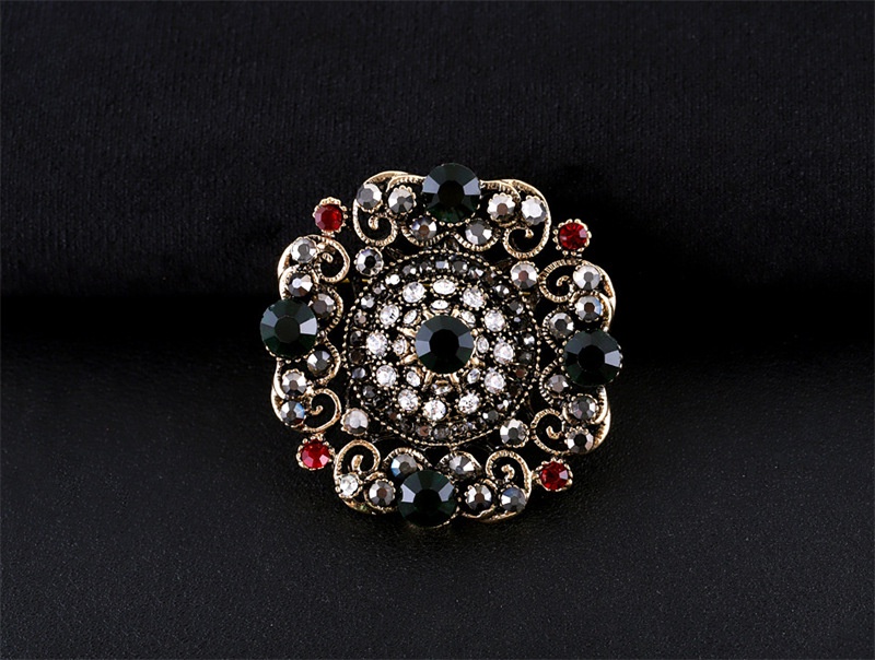 Baroque Style Vintage Women Men Fashion Crystal Brooches Pins Retro ...