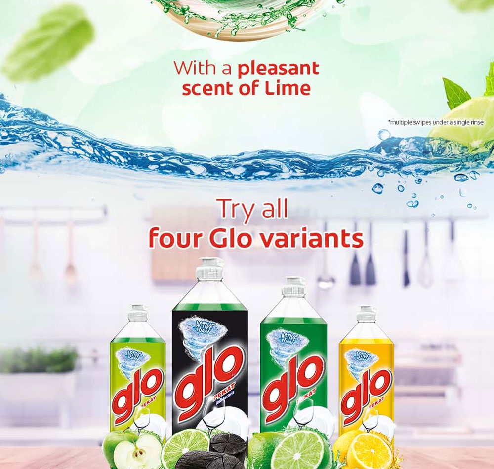 Glo Active Foam Lime Dishwash Liquid Refill Pack 850ml | Shopee Malaysia