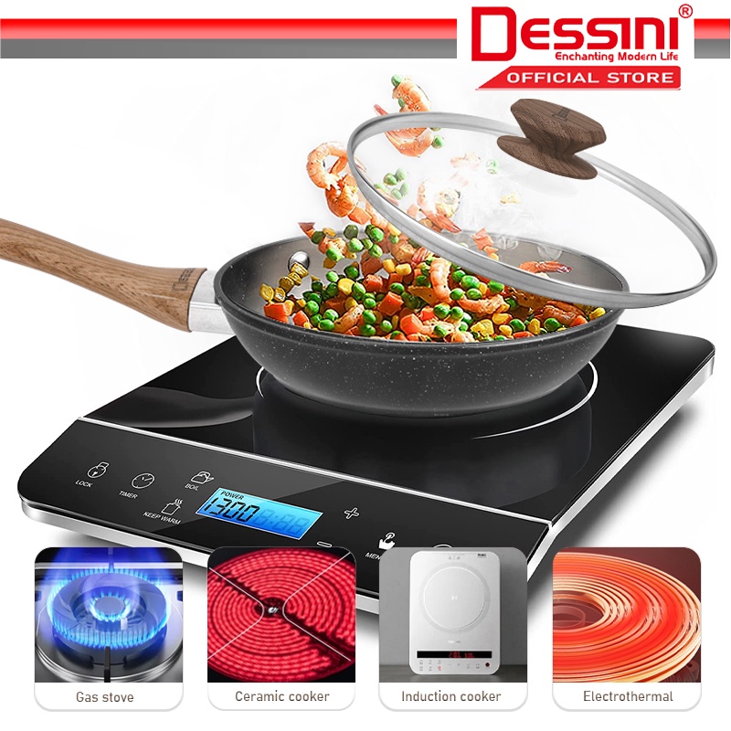 DESSINI ITALY Natural Stone 10 Pcs Die Cast Aluminium Induction Non ...