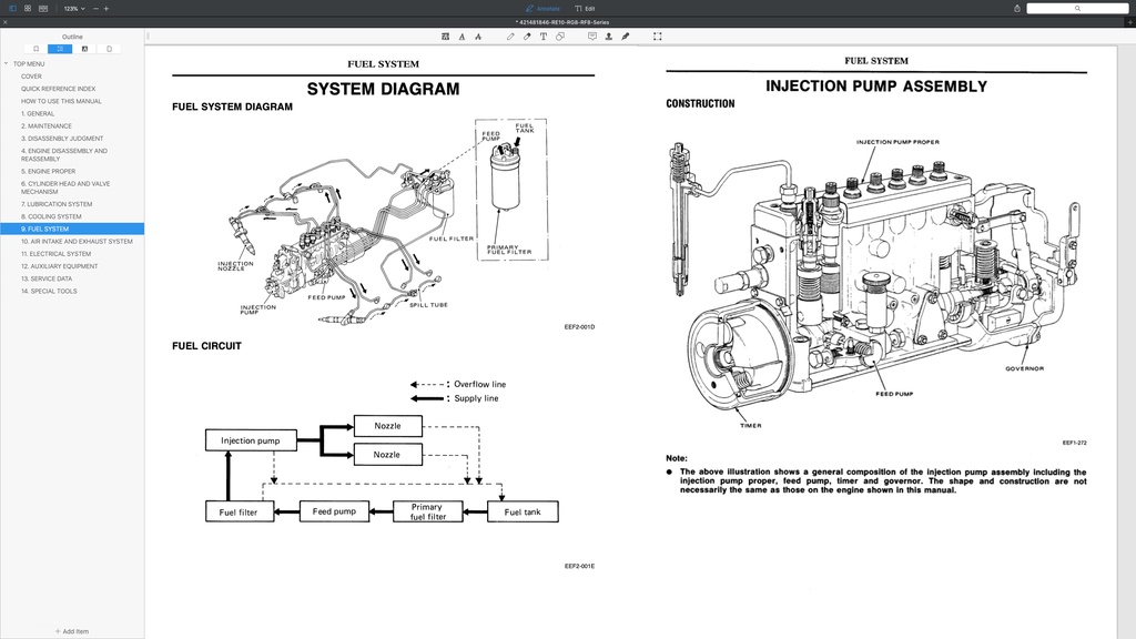 NISSAN UD DIESEL ENGINE RE10 / RF8 TC TD/ RG8 SERVICE REPAIR MANUAL ...