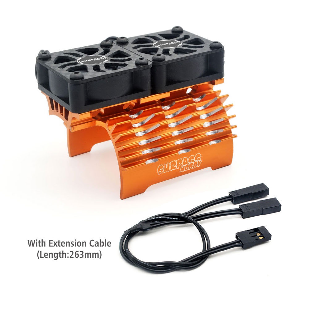 Rocket Metal Double Heatsink with 40mm Cooling Fan 27000 RPM for RC ...