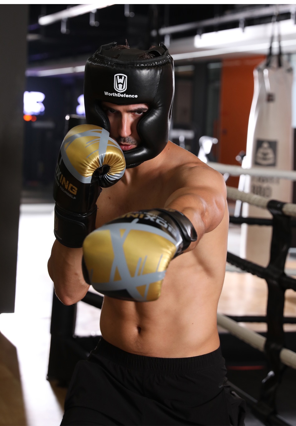 Worthdefence Kick Boxing Helmet PU Karate Muay Thai Guantes De Boxeo ...