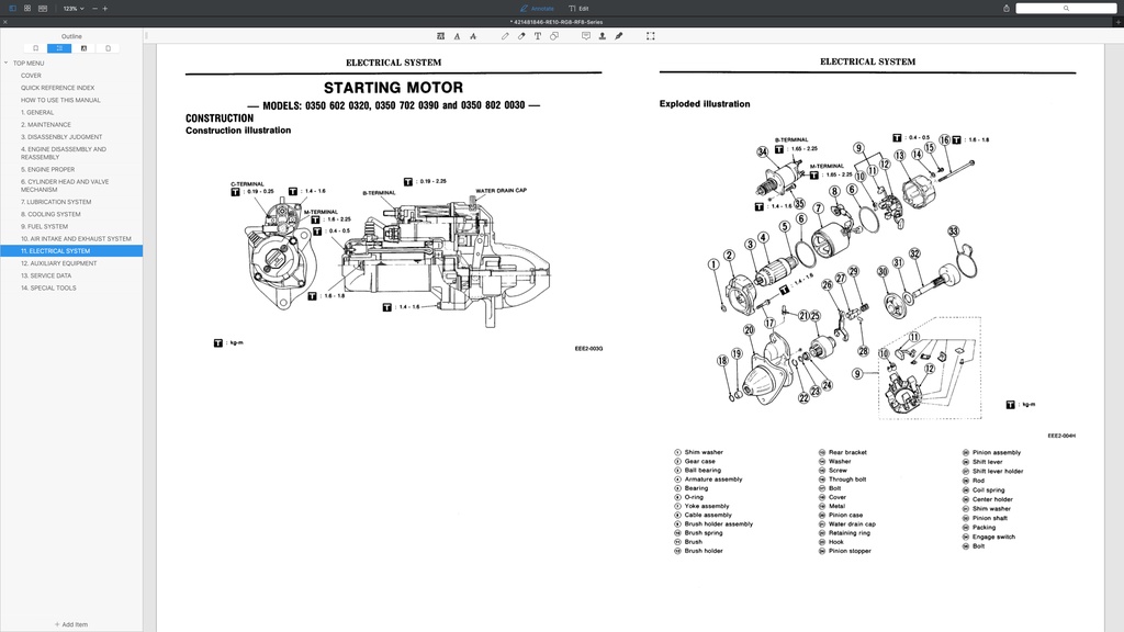 NISSAN UD DIESEL ENGINE RE10 / RF8 TC TD/ RG8 SERVICE REPAIR MANUAL ...