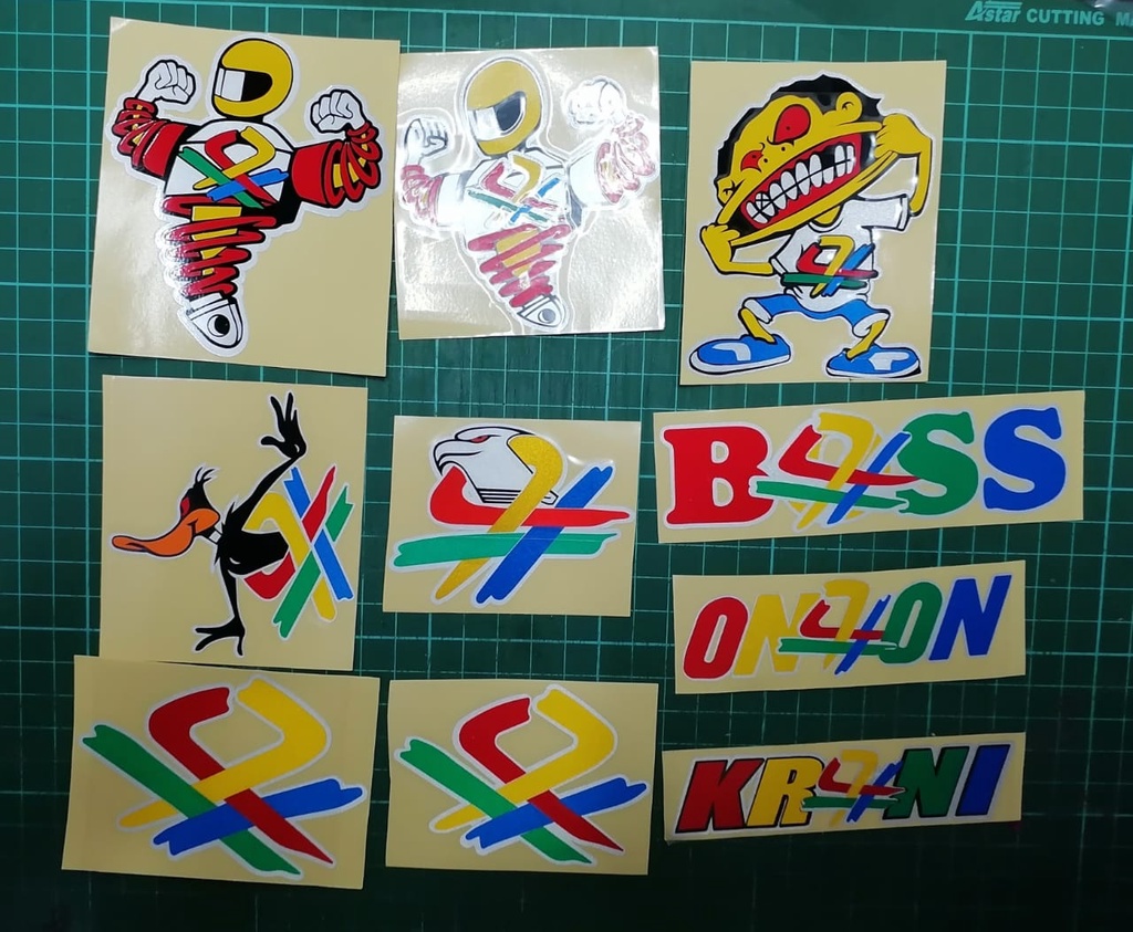 [Ready Stock]Benetton Pangkah logo motor pantulan cahaya sticker helmet ...
