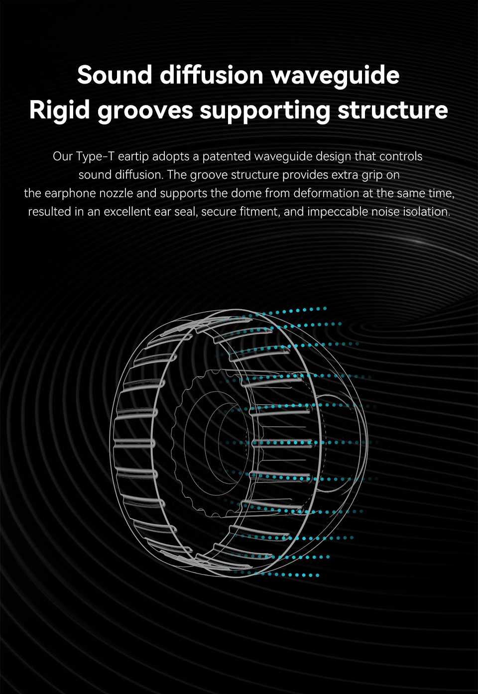 TRN T Ear-Tips Eartips Double Support Structure Silicone Earphone 3 Pairs Headphone Headset ...