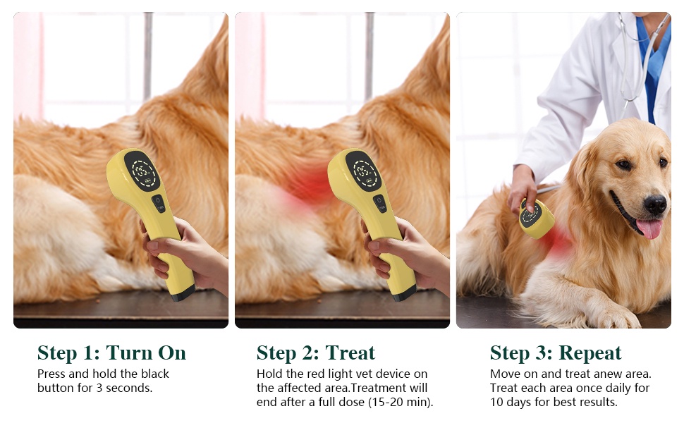 KTS Cold Laser Therapy Vet Device for Pets Red and Infrared Light ...
