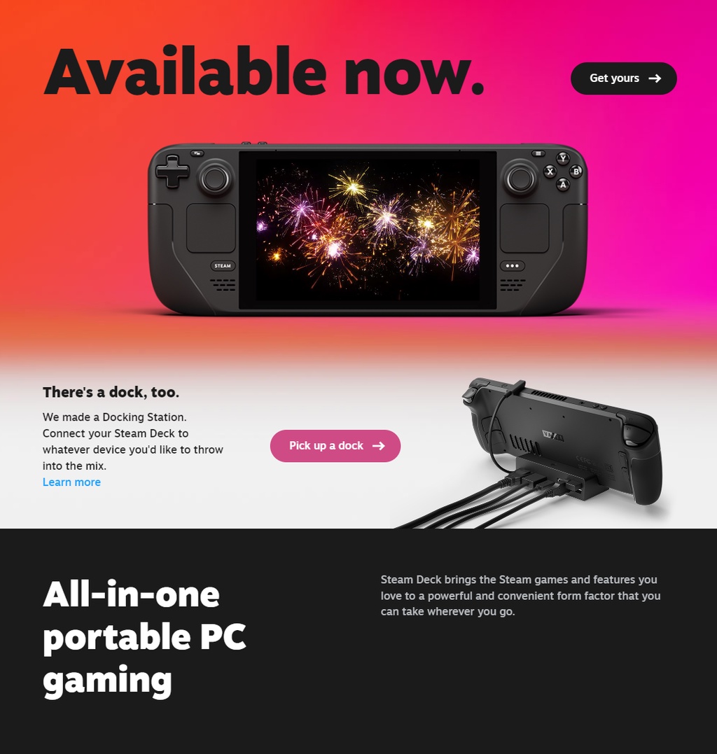 Steam Deck Handheld Gaming Console 64GB | 256GB | 512GB | Shopee Malaysia