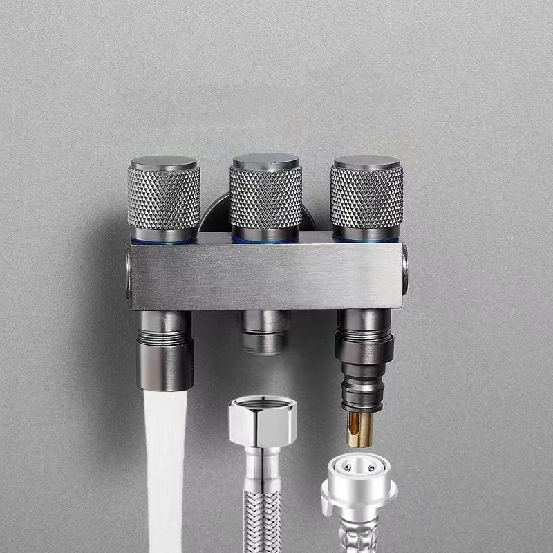 【Ready Stock】One in three out Angle valve with independent switch three ...