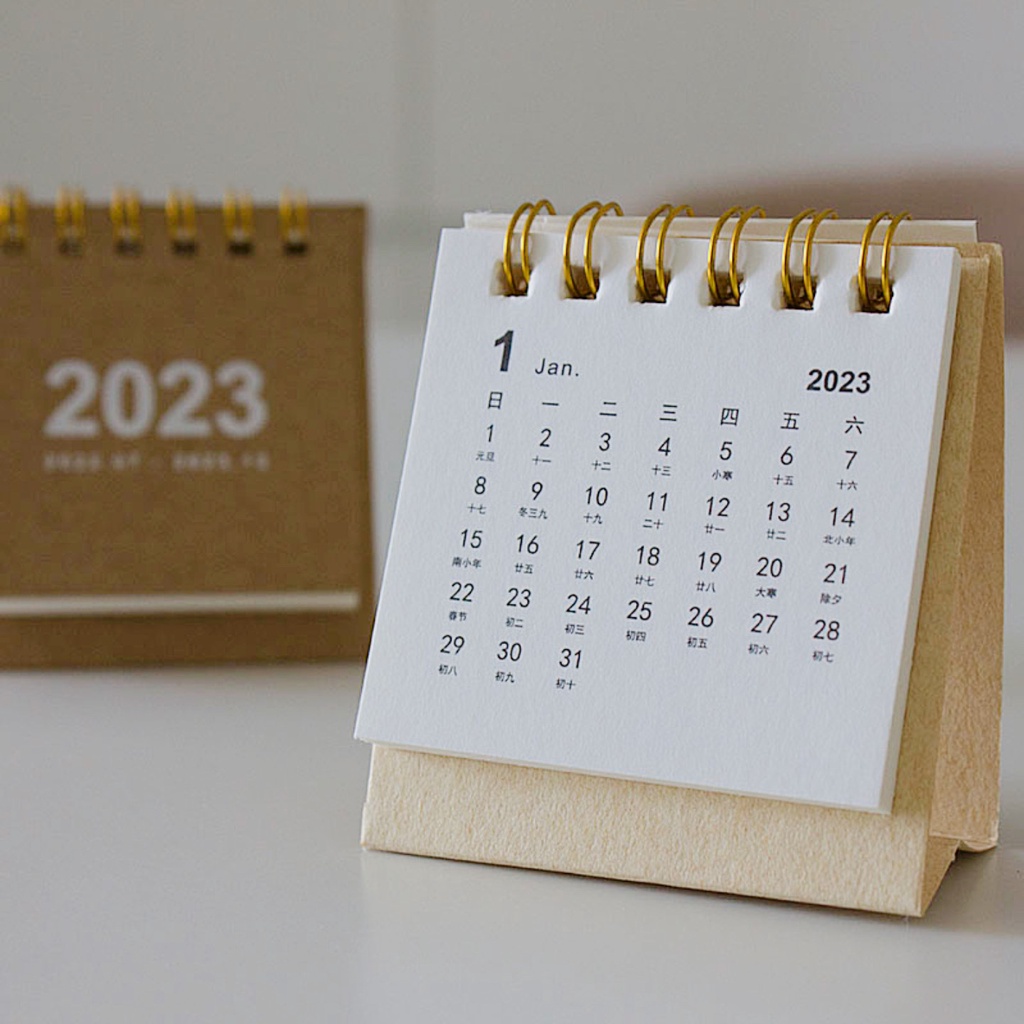 Ohaya 丨 2024 Mini Calendar Muji Style Small Desk Calendar ins Desktop ...