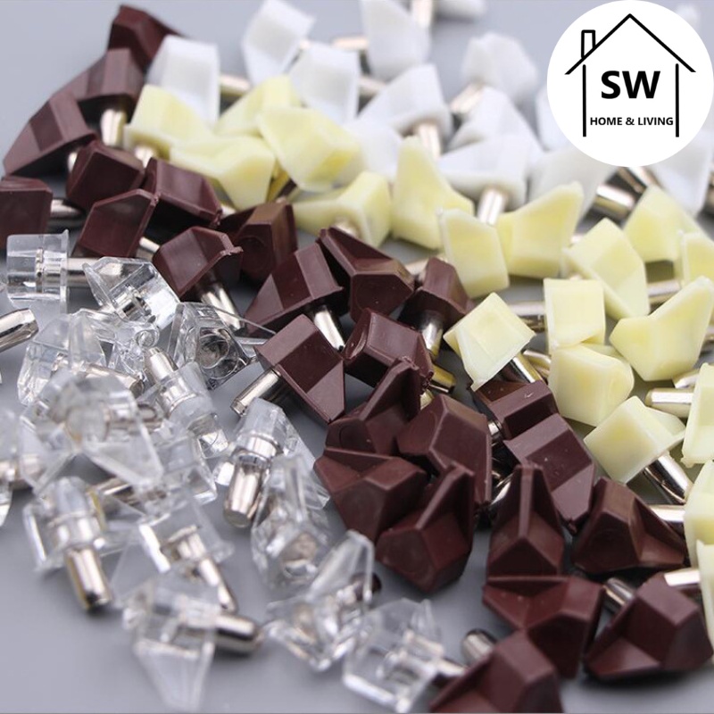 SW 50biji Cabinet Shelf Support Pin PVC Plastic Kitchen Almari shelves ...