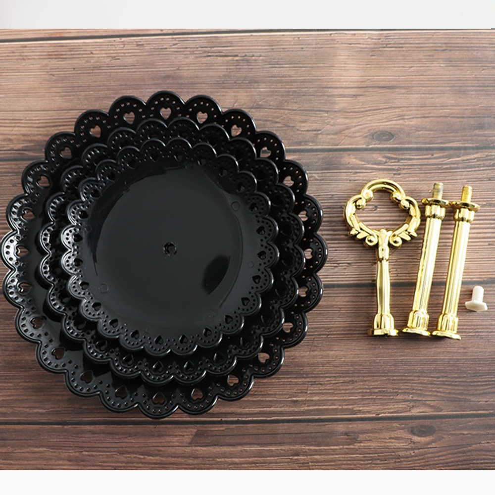 BC 3 Layers Dessert Plate Cupcake Tray High Tea Tray Stand Portable ...