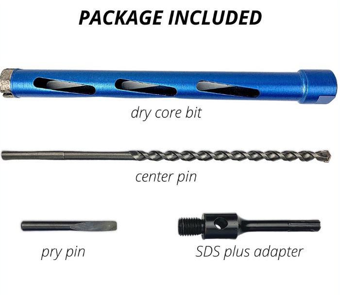 AKODA DRY CORE BIT( SDS PLUS )Heavy Duty Concrete Diamond Core Drill ...
