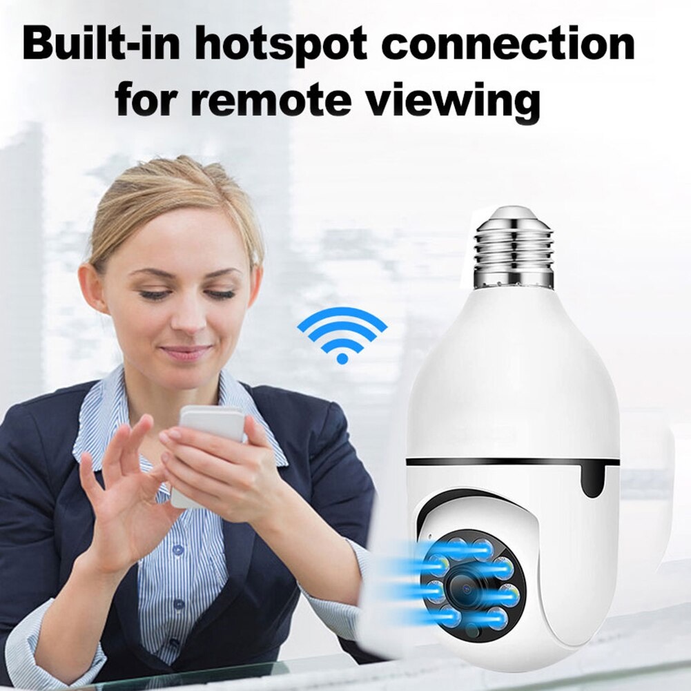 GOQ D3 Bulb WiFi CCTV Camera IP Security Surveillance Cam 360° Cardan ...