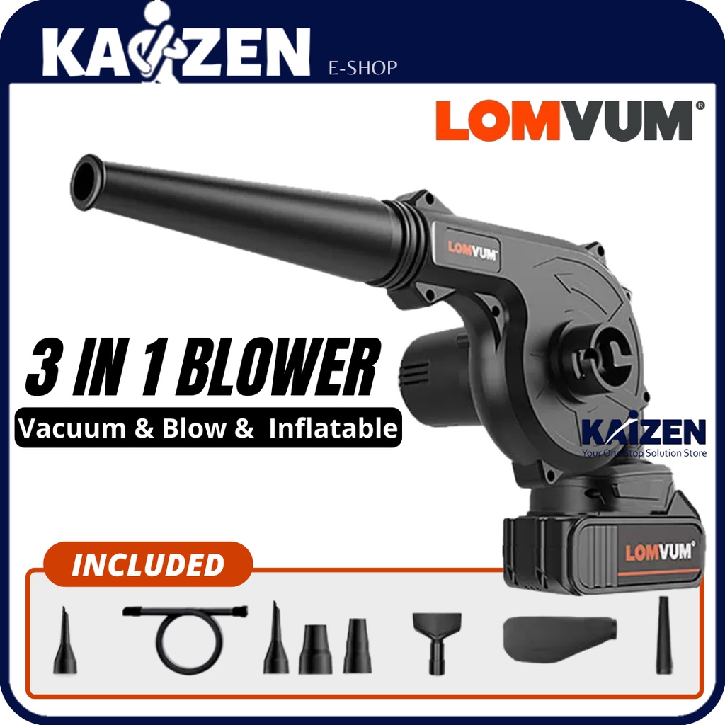 LOMVUM LY1003 ELECTRIC BLOWER 2 IN 1 / LY-KC-GFJ01 LITHIUM-ION BLOWER 3 ...