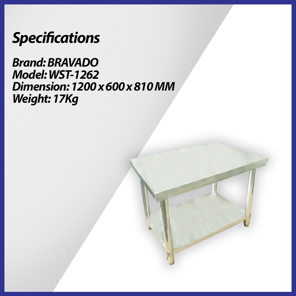🚚Ready Stock🚚 BRAVADO 2/3 Tier Stainless Steel Kitchen Working Table ...