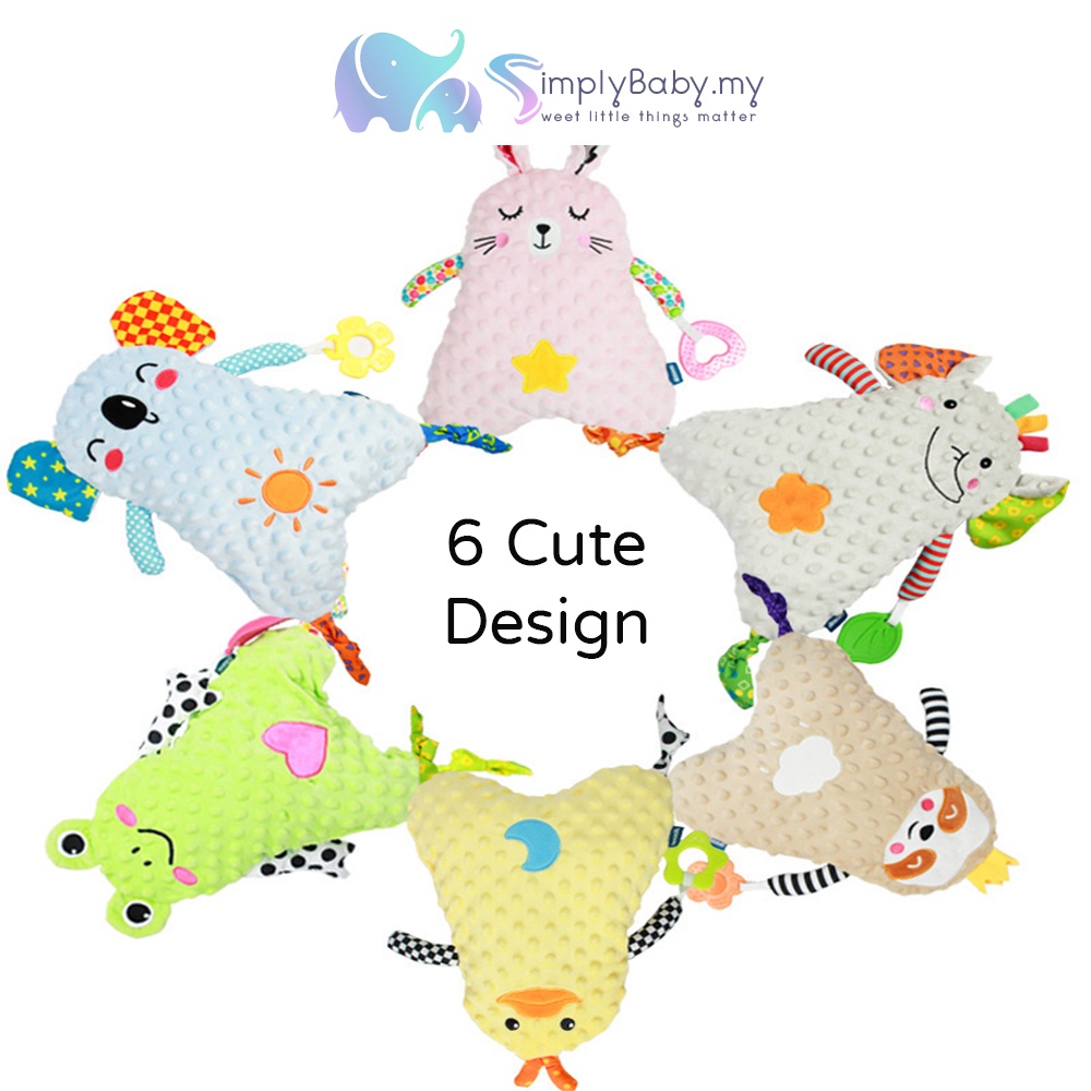 SIMPLYBABY Baby Infant Soothing Toy Colour Animal Sleeping Stuff Doll ...
