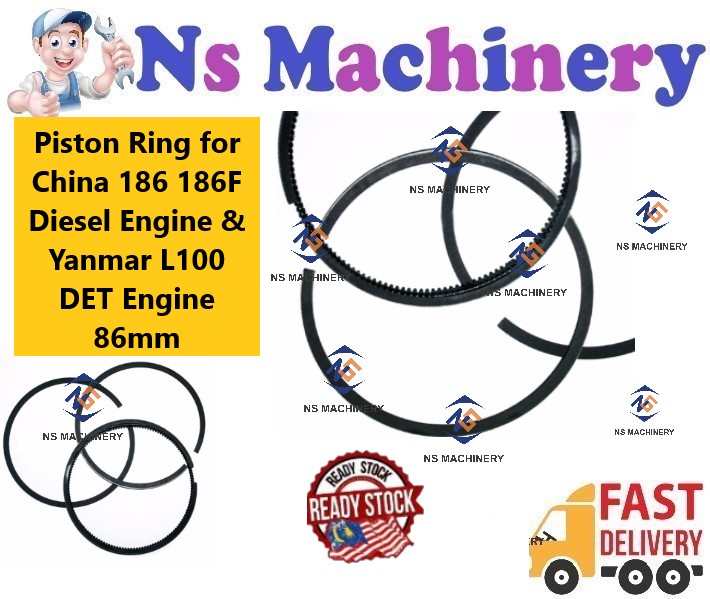 Piston Ring for China 186 186F Diesel Engine & Yanmar L100 DET Engine ...