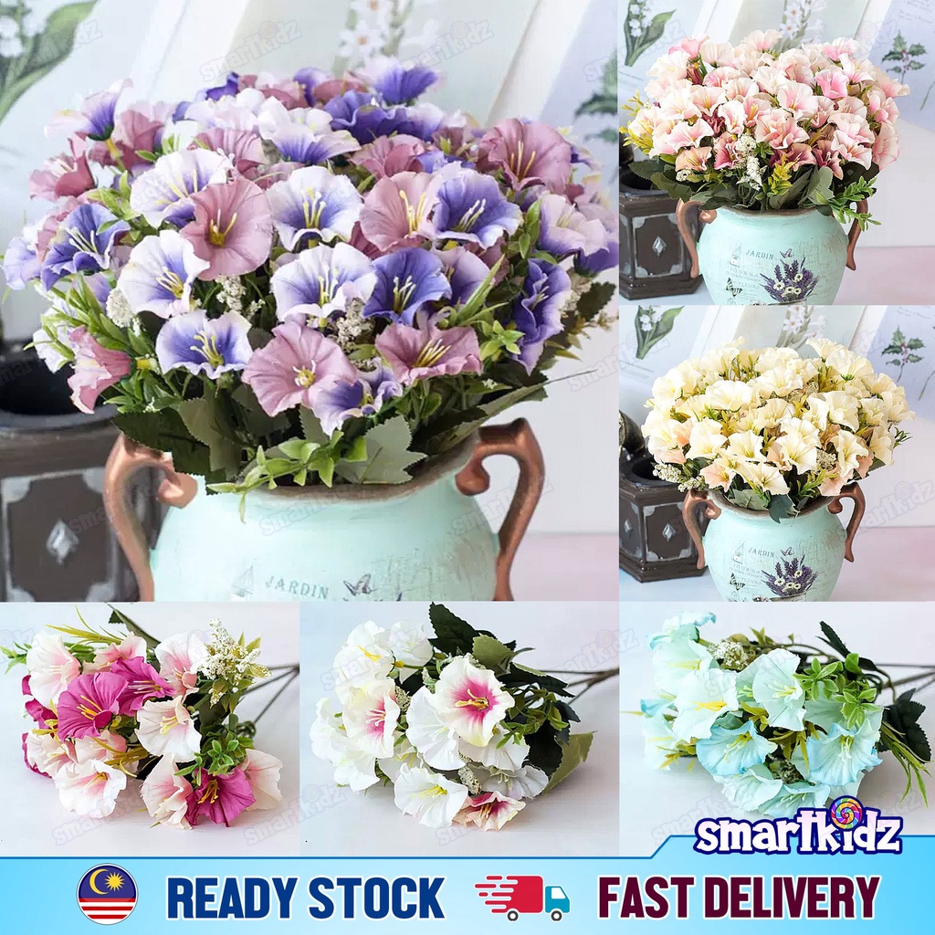 [1Bouquet] Morning Glory Artificial Flowers Bouquet | Hand Bouquet ...