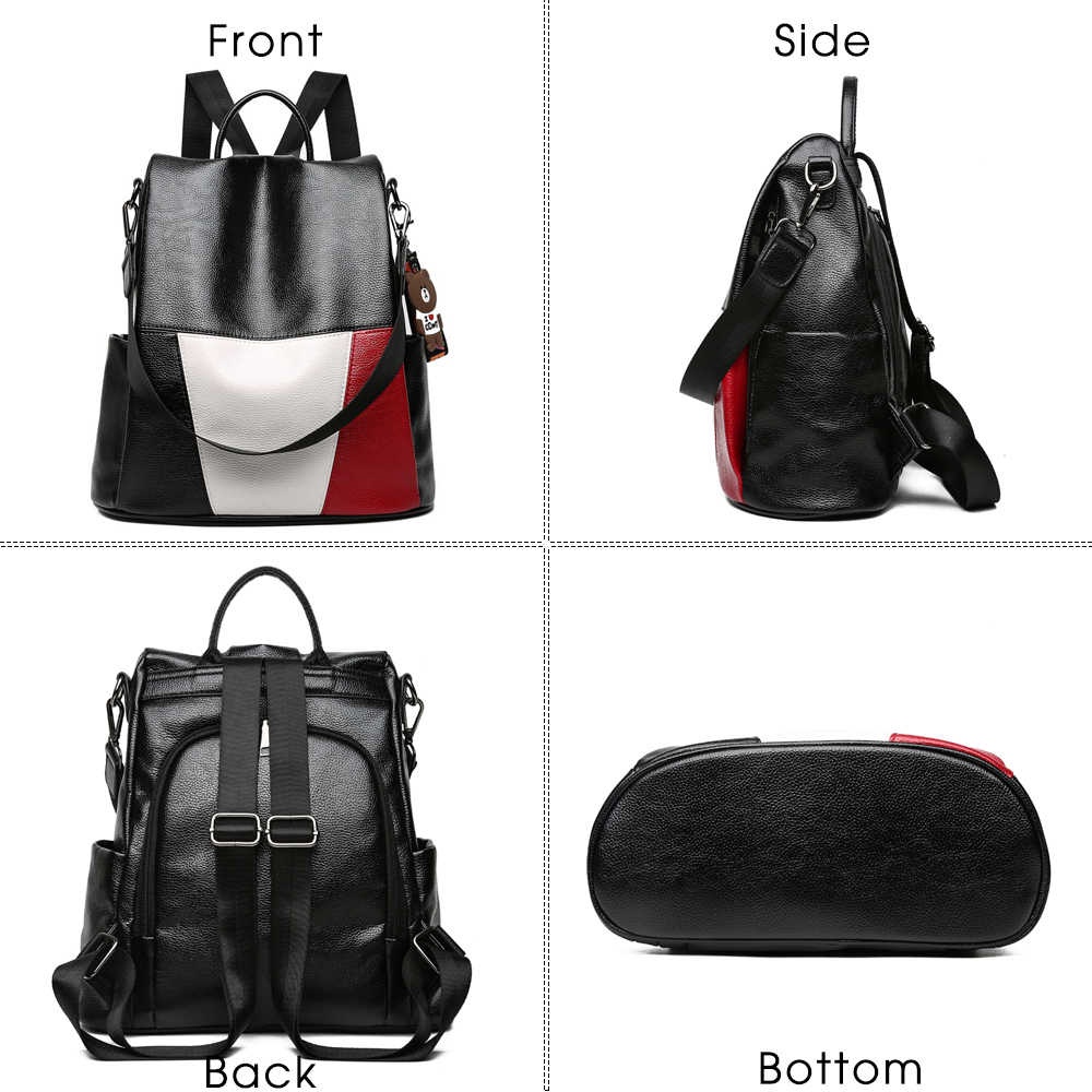 Travel Star SKN775 Double Strap PU Leather Backpack Women Backpack ...