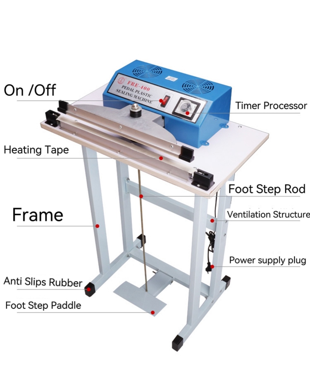 KT WARE FOOT Step Sealer Machine Foot Sealer Pedal Machine Vertical ...