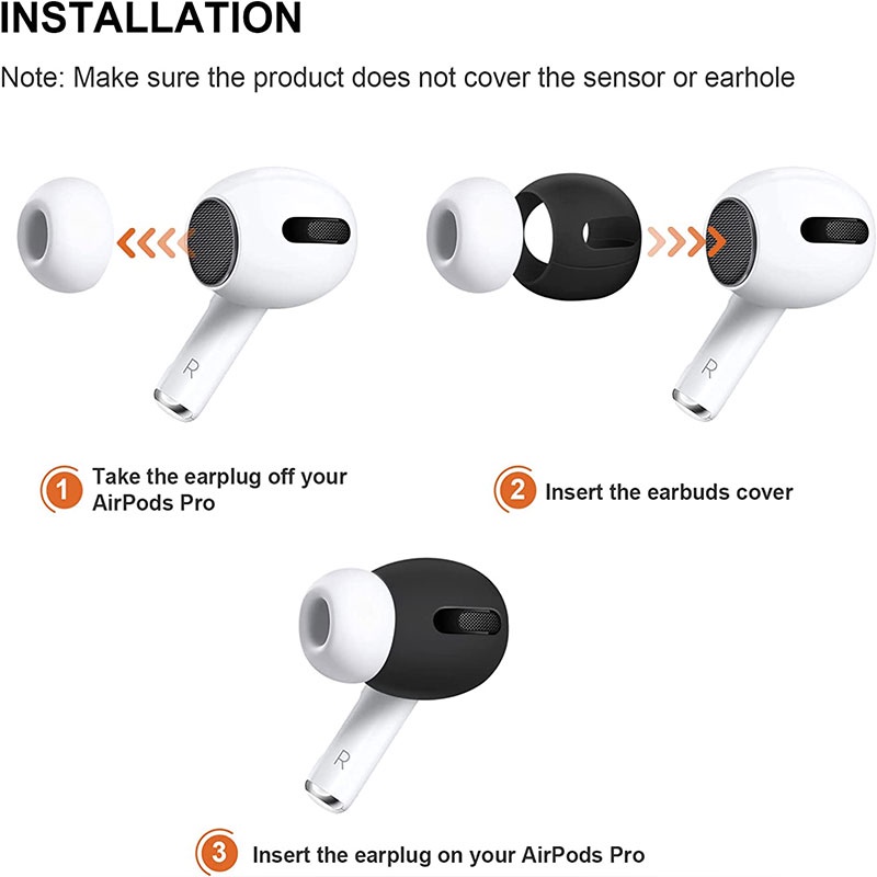 Liquid Silicone Ear Tips Cover for Airpods Pro 2 & 1 Ultra-Thin Anti ...