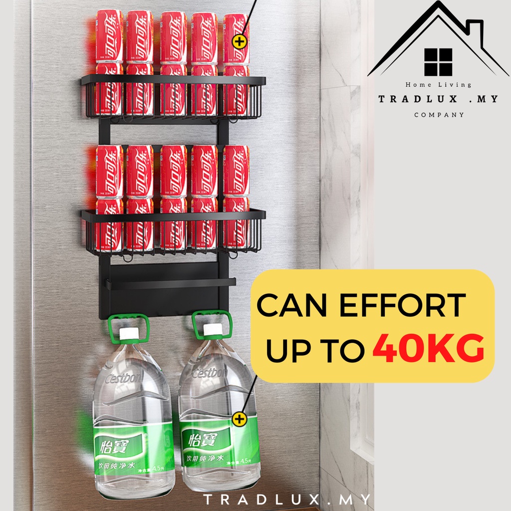 Support 40Kg Carbon Steel Rack Fridge Rack Kitchen Rak r Magnet Stand ...