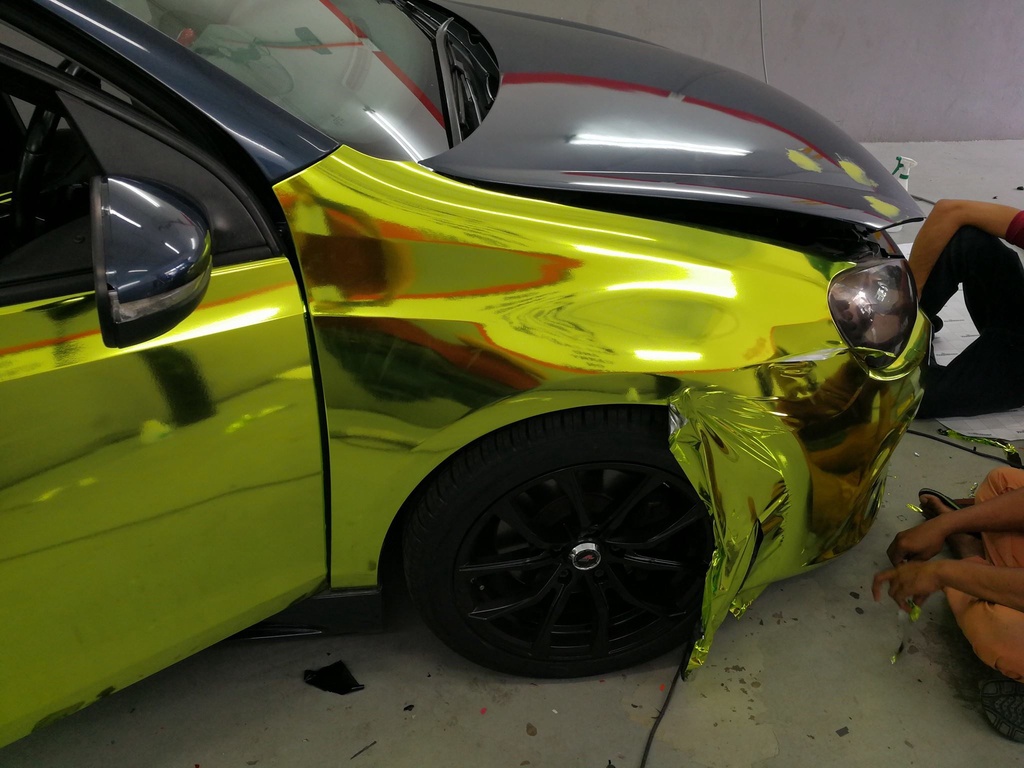 Teckwrap USA Mirror Chrome CHM15E CHROME LIME GREEN Sticker Vinyl Air ...