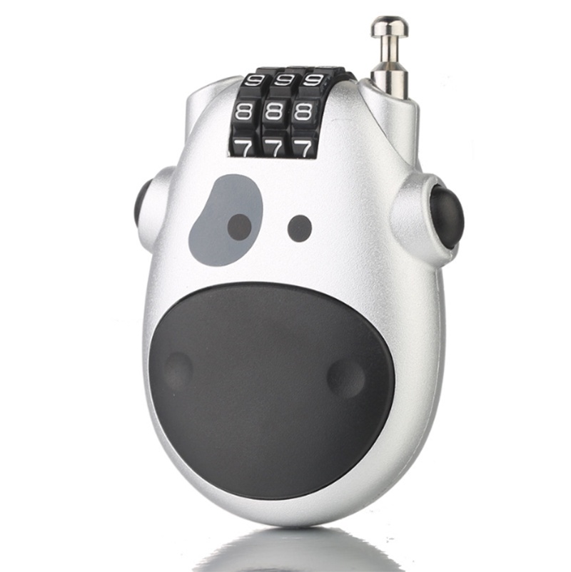 KIPRUN Cable Lock, 3 Digit Password Combination Lock Mini Travel ...