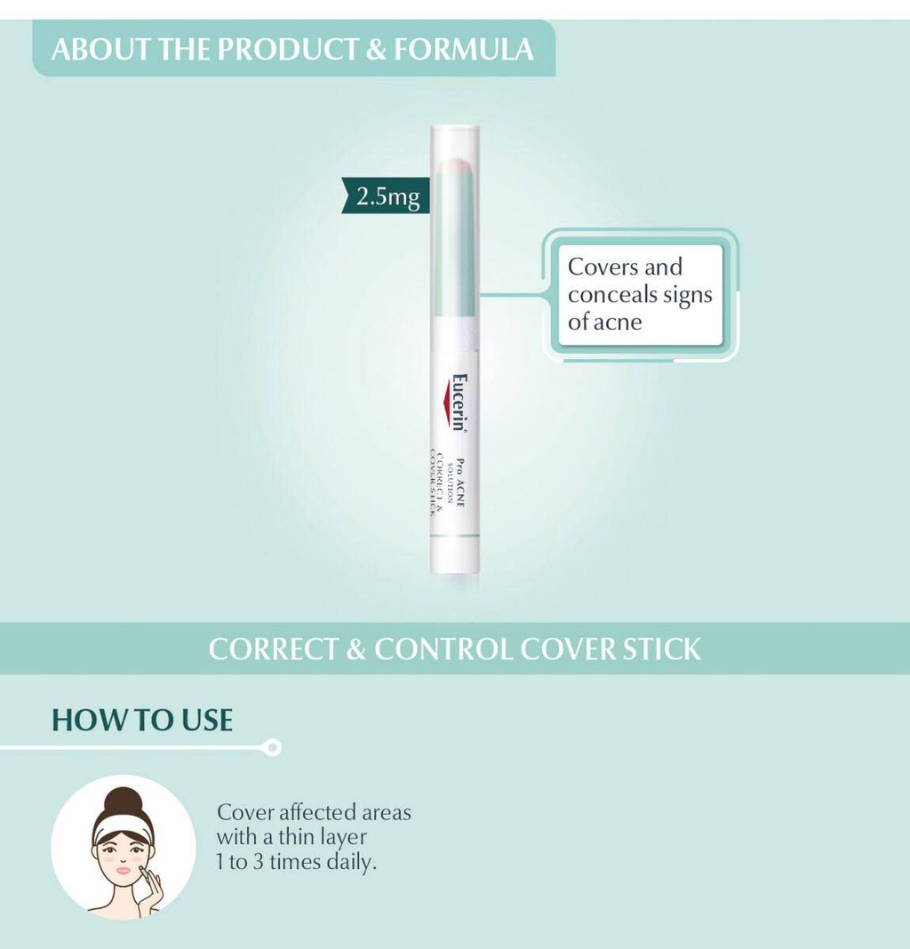 Eucerin Pro Acne Solution Correct & Cover Stick 2g | Shopee Malaysia