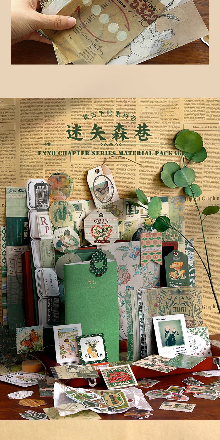 Journamm 86pcs/pack DIY Scrapbooking Pack Collage Junk Journal Decor ...