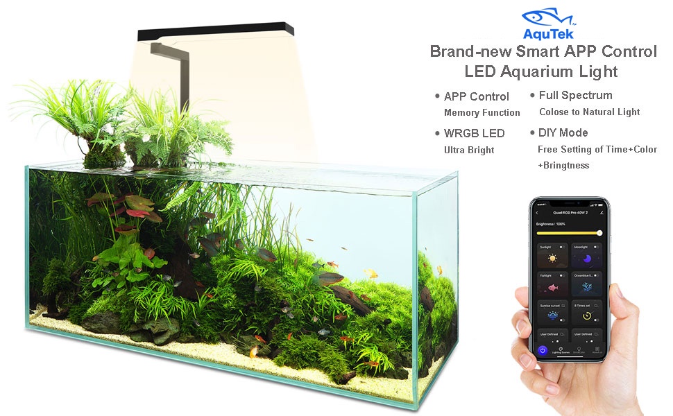 (Fast delivery)15W LED Full spectrum Nano Aquarium Light, Aquarium ...