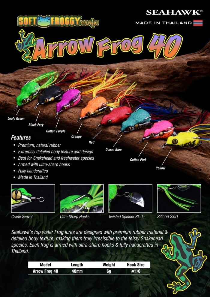 SEAHAWK ARROW FROG 40 SOFT FROG THAILAND SOFT FROG | Shopee Malaysia