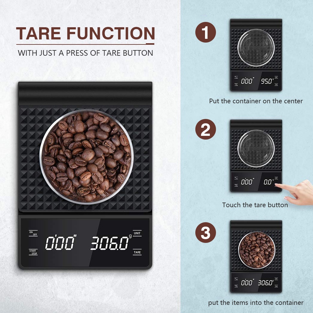 Lcd Display Kitchen Scales Electronic Scale With Timer 3Kg/0.1G High ...