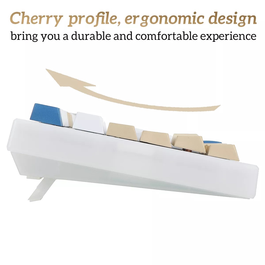Thick PBT Cherry Profile Dye Sub 134 Button Soymilk Mechanical Key ...