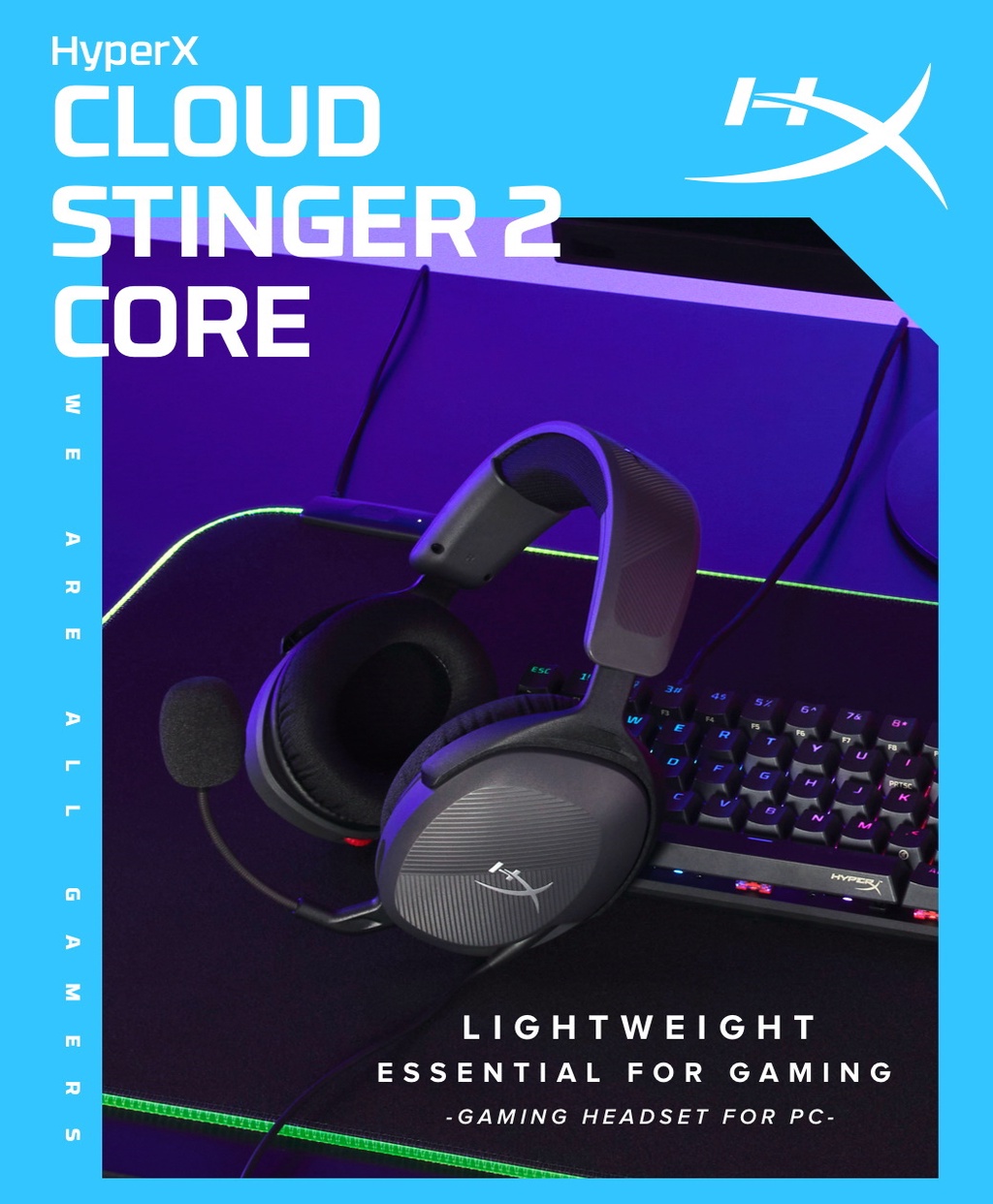 HYPERX CLOUD STINGER 2 CORE DTSX PC GAMING HEADSET (683L9AA) | Shopee Malaysia