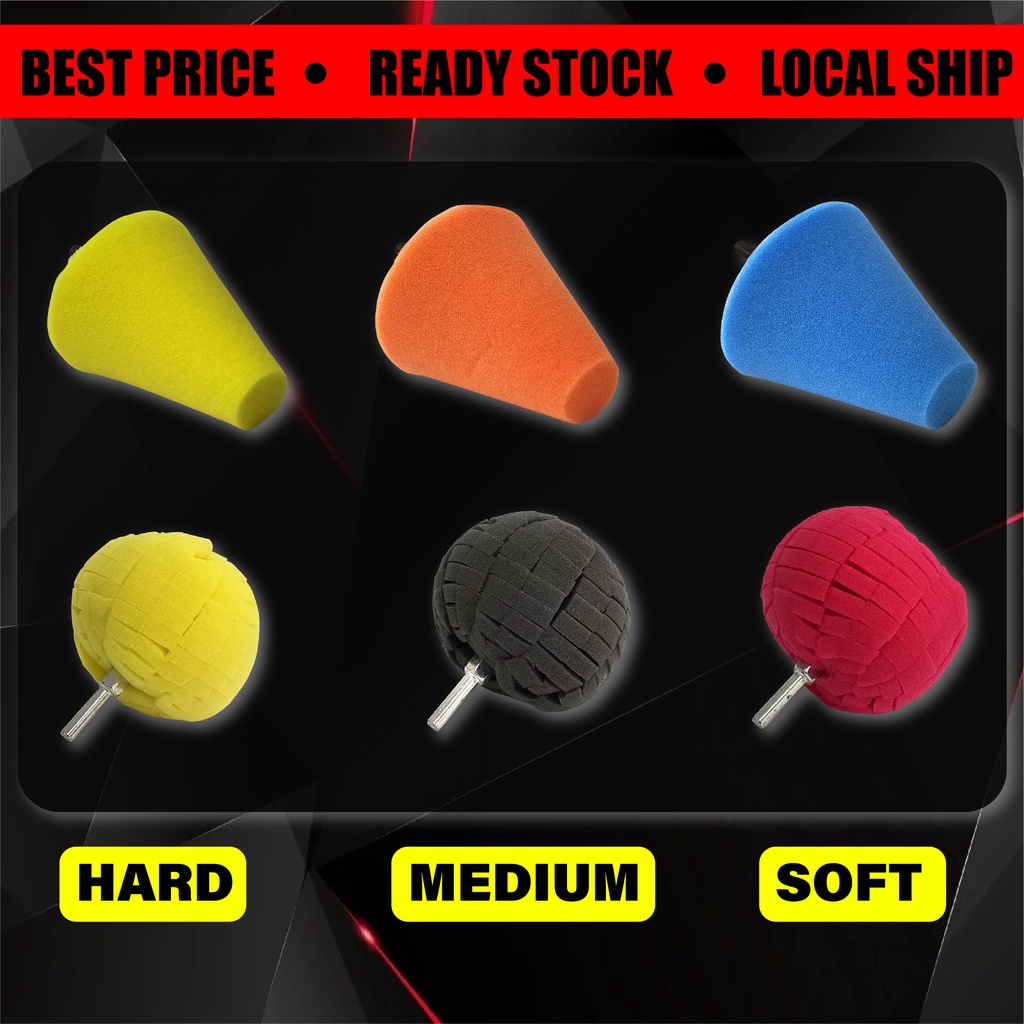 Polishing Sponge Round Cone 6mm Car Motorcycle Tyre Tire Sport Rim Foam ...