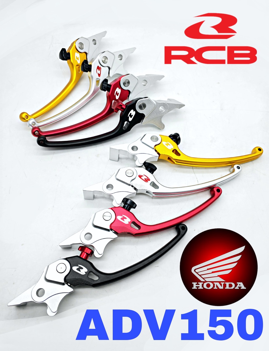 RCB Brake & Clutch S3 Lever Set HONDA ADV150 ADV160 Alloy Racing Boy ...