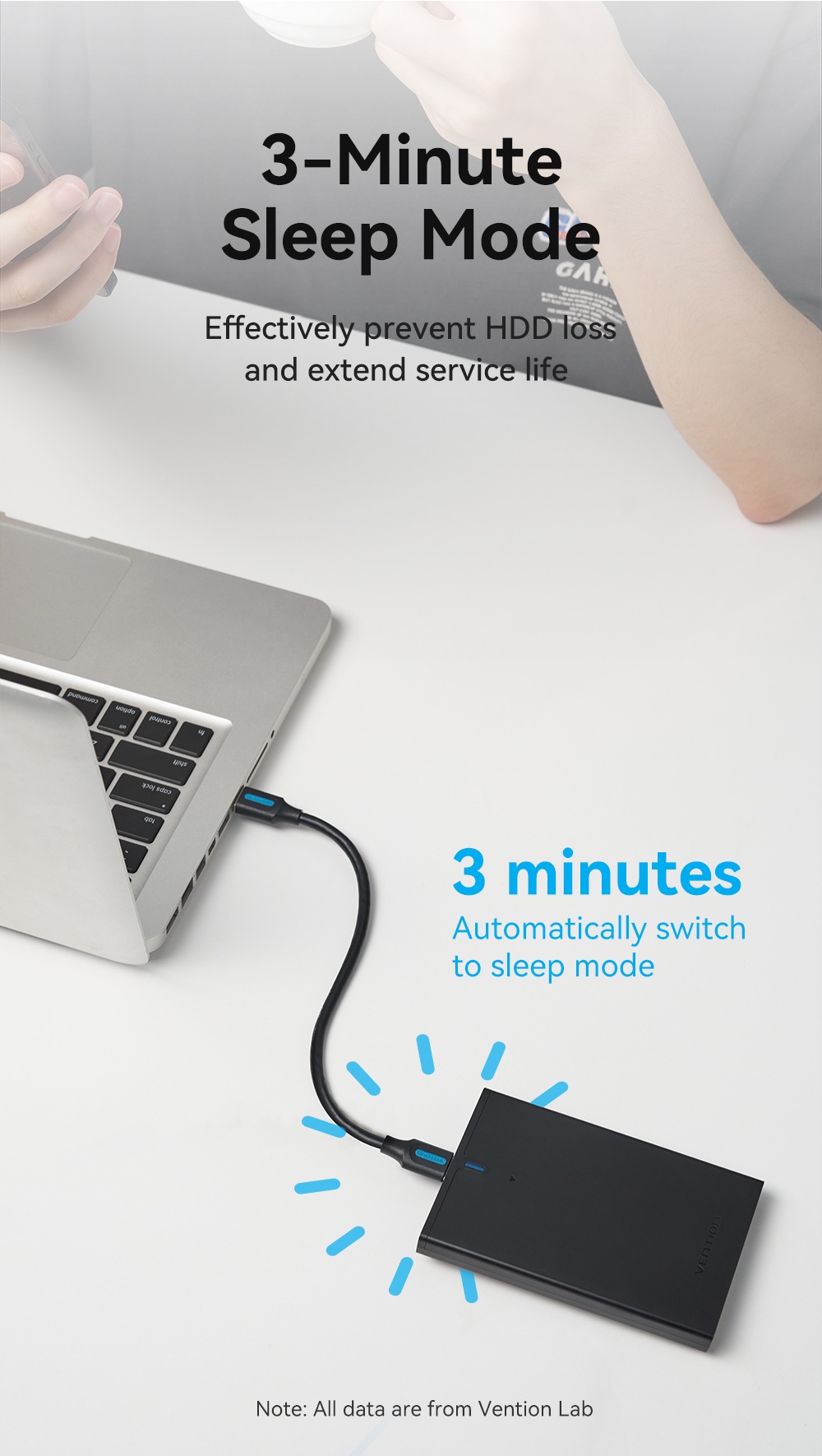 Vention Hdd Case 2 5 Hard Drive Enclosure Usb 3 0 Type C Sata 5gbps External Hard Drive Disk