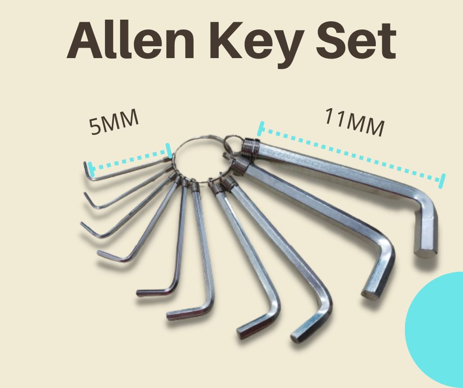 10 Pcs Combination Hex Allen Key Wrench set 1.5 mm to 10mm | Shopee ...