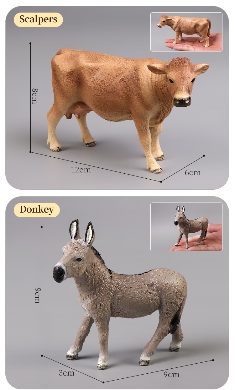 【Spot goods】Rubber Animal Figure Toy for Kids Wild Animals Farm Animal ...